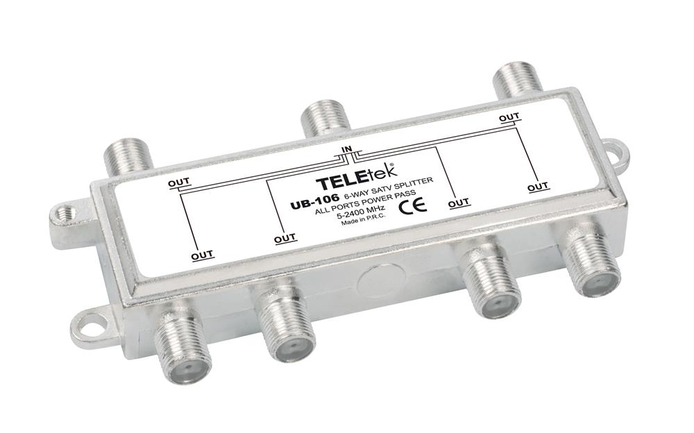 اسپلیتر 6 راه برند TELEtek | سیگنال گستر اصفهان